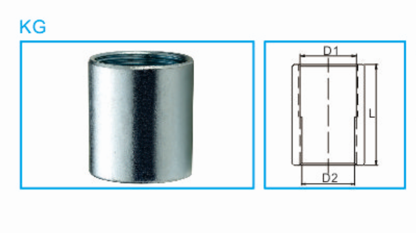 Rigid Metal Conduit Fittings Plica Pipe Connector KG Male Type Water ...