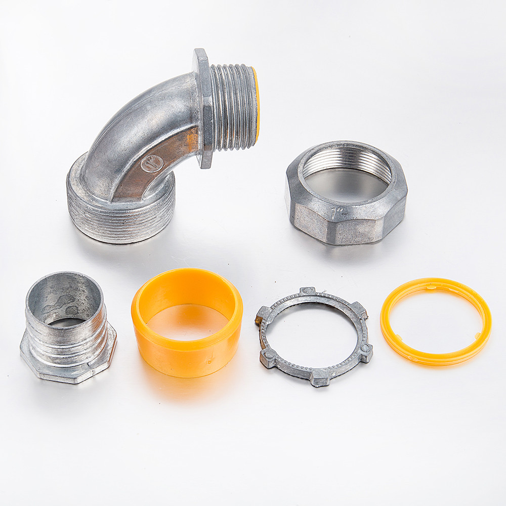 Angle Type 90 Degree Flex Conduit Connector , Liquid Tight Flex Conduit ...