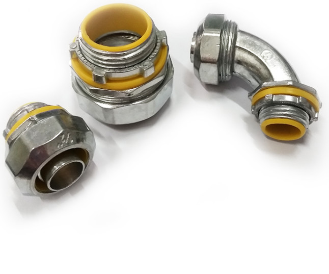 Small Liquid Tight Straight Connector , 1/2" Liquidtight Flexible Metal ...